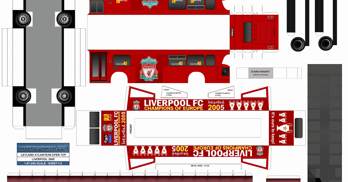 SP. Papel Modelismo: PaperCraft Leyland Atlantean - LFC Champions ...