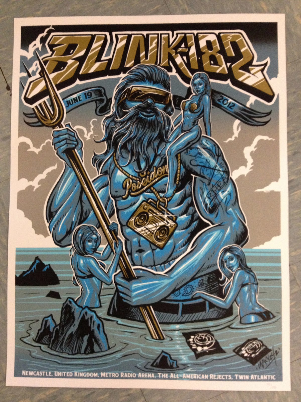 INSIDE THE ROCK POSTER FRAME BLOG: Tonight's Blink 182 Poster from ...