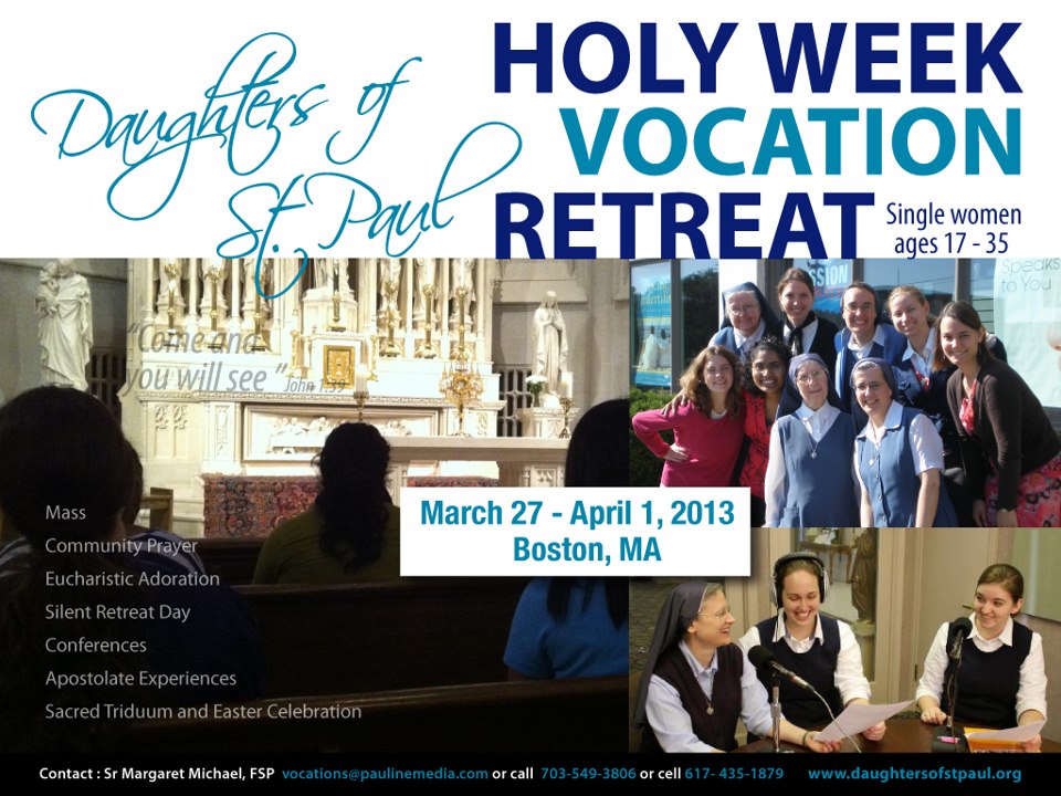 Let Christ Be Formed in Me: Holy Week Vocation Retreat