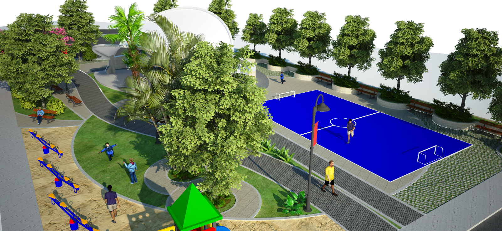 ARQUITECTURA + SKETCHUP: Parque La Maria Sincelejo