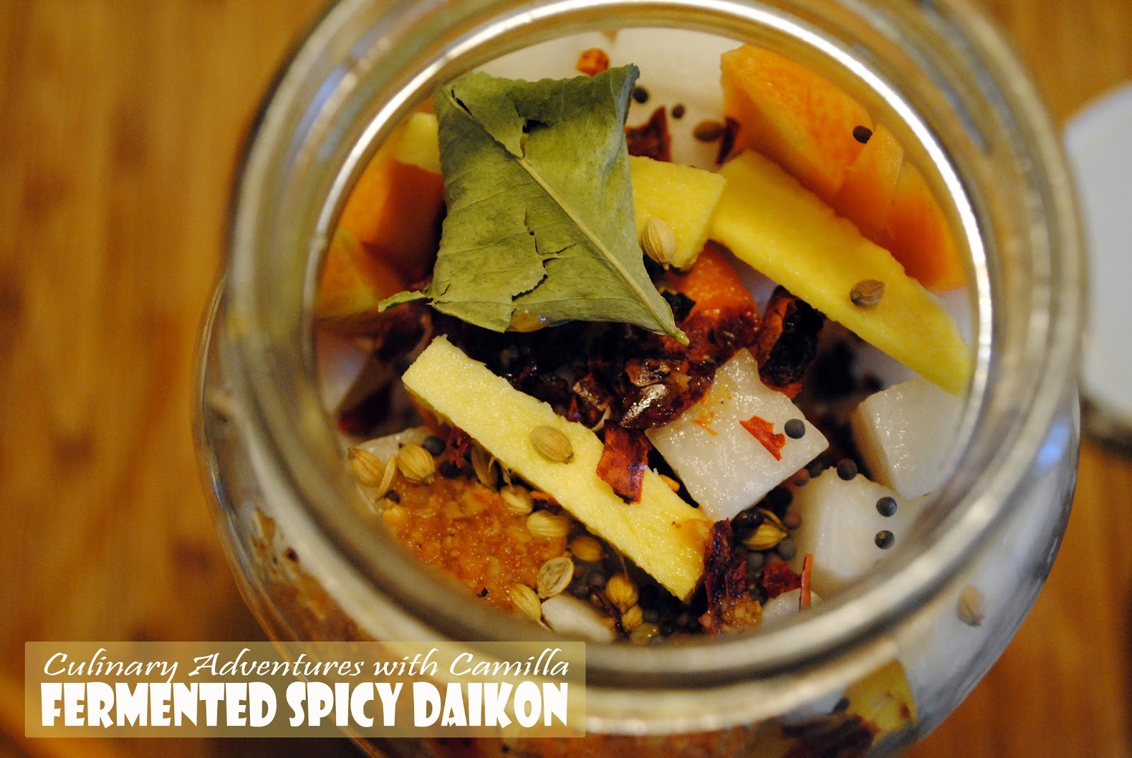 Fermented Spicy Daikon + A Cocktail for #SundaySupper