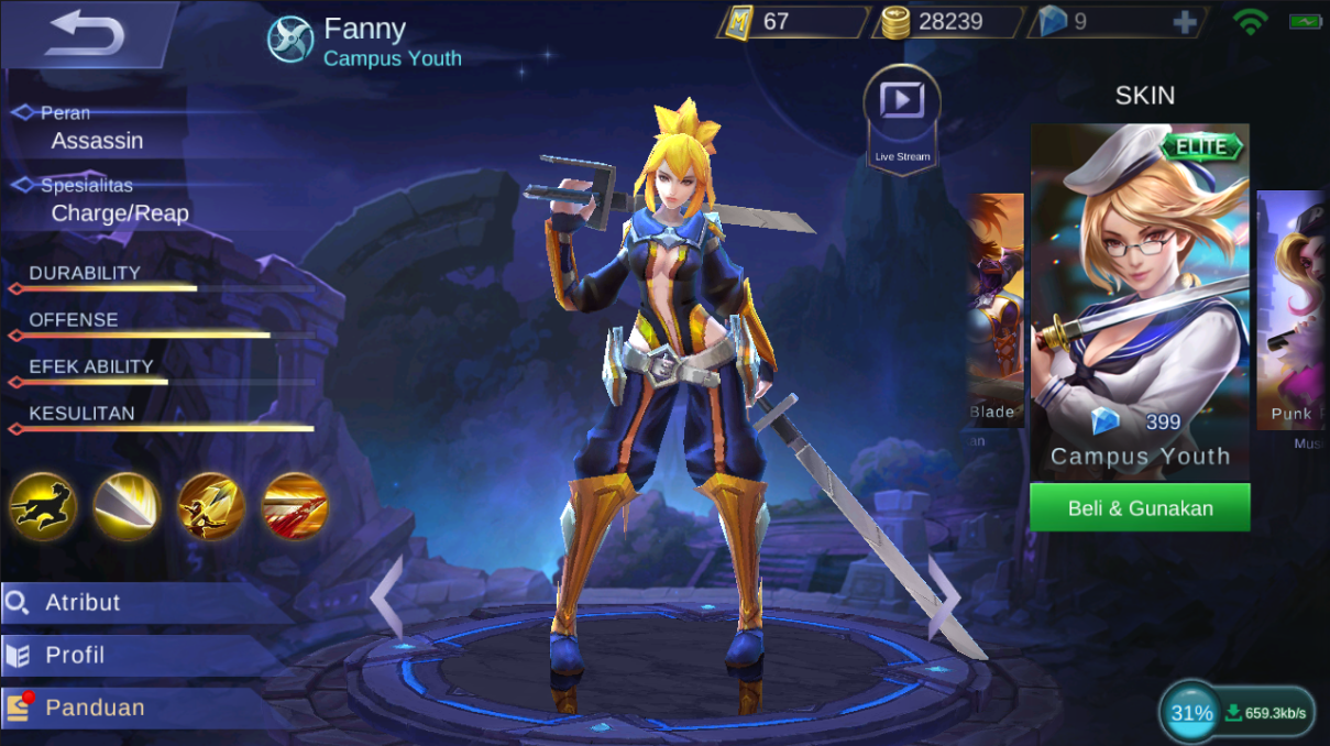 Build Item Hero Fanny Mobile Legends:Bang bang: Pembunuh Tanpa ...