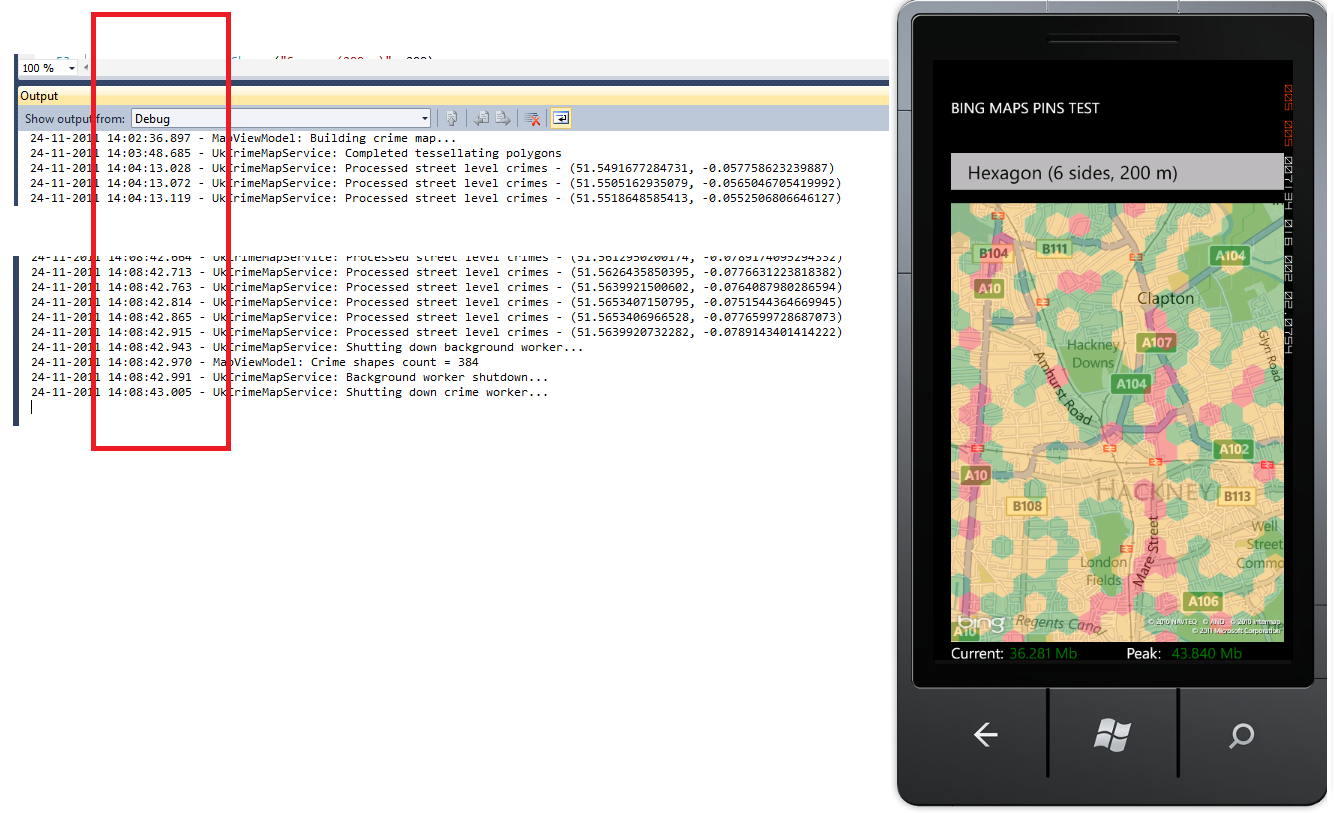 How many pins can Bing Maps handle in a WP7 app - part 3