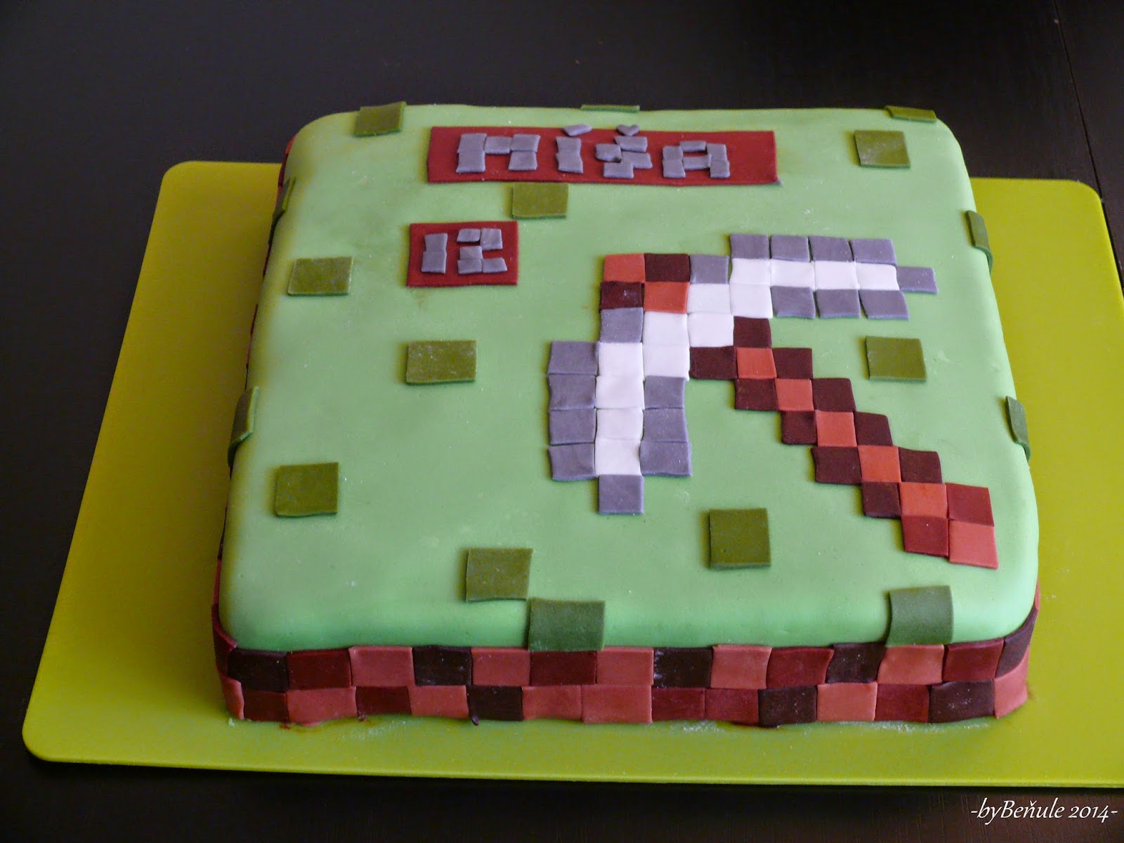 Peťčino potvořeníčko: Minecraft dort