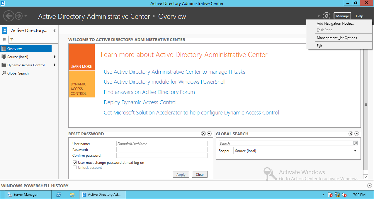 AD Shot Gyan: The Active Directory Administrative Center - Windows ...