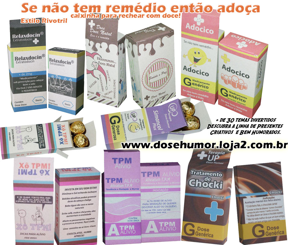 Alivio TPM Brigadeiro e Chocolates: Caixinhas Tipo Remédio Alivio TPM ...
