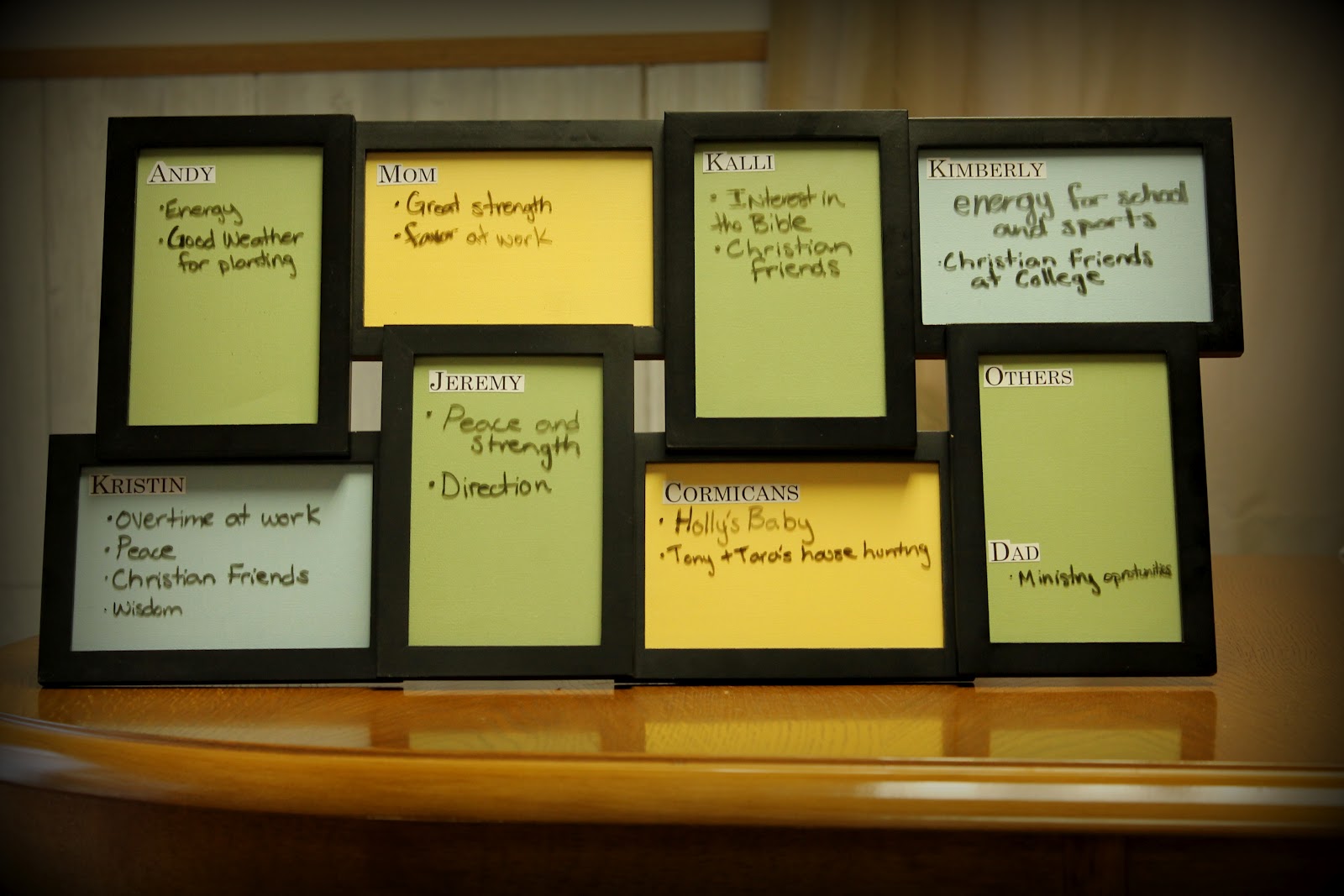 Catch up with Kaitlin: Prayer picture frame