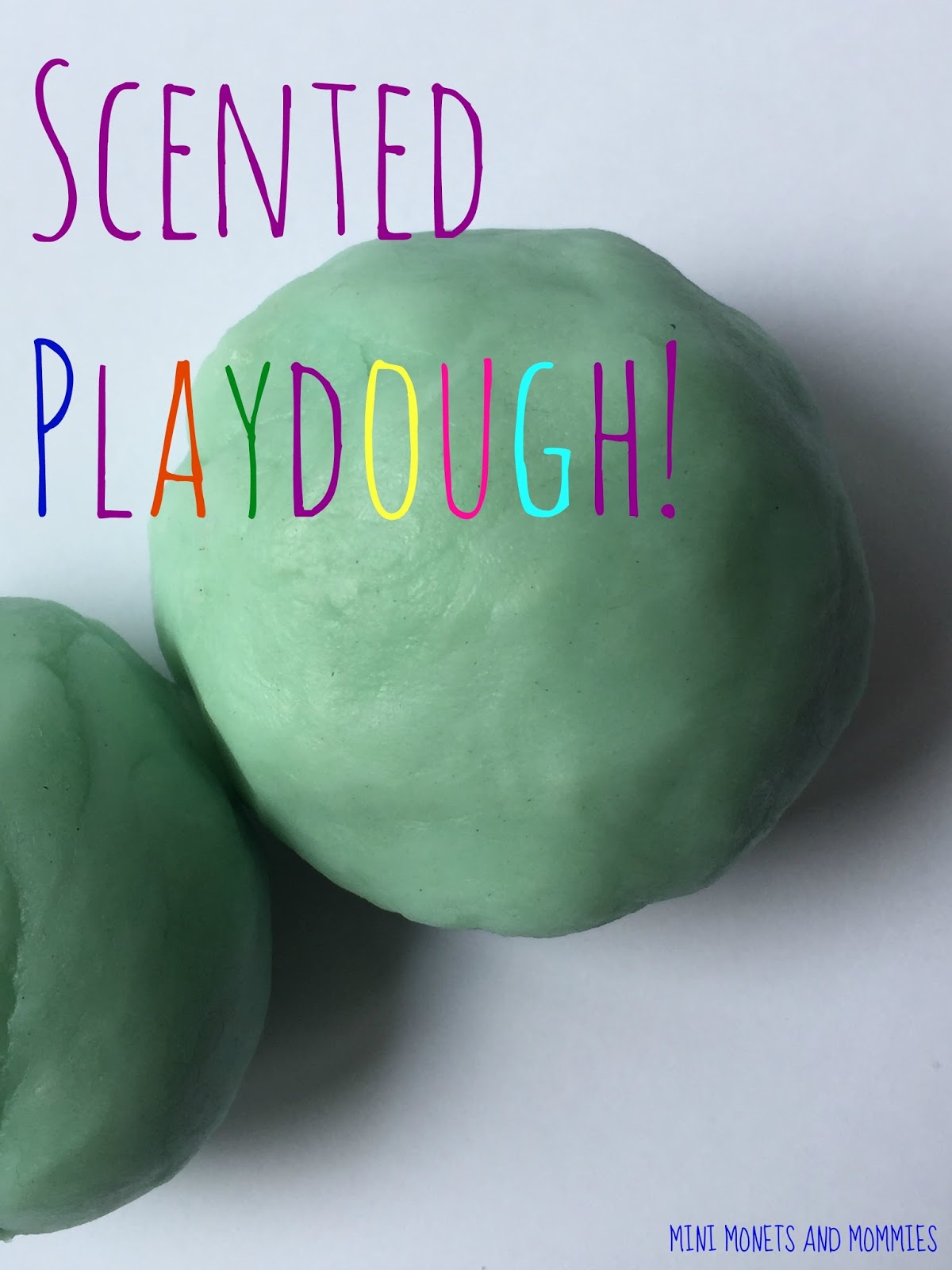 Mini Monets and Mommies: Blue Raspberry Scented Playdough Recipe