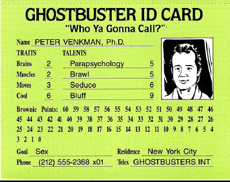 Dan's Top 19 RPGs - #6 - Ghostbusters