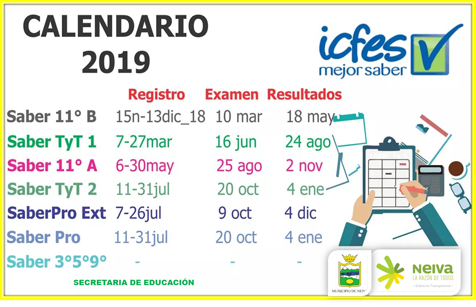 Pruebas Saber 11 Matemáticas Y Física: 05/13/19
