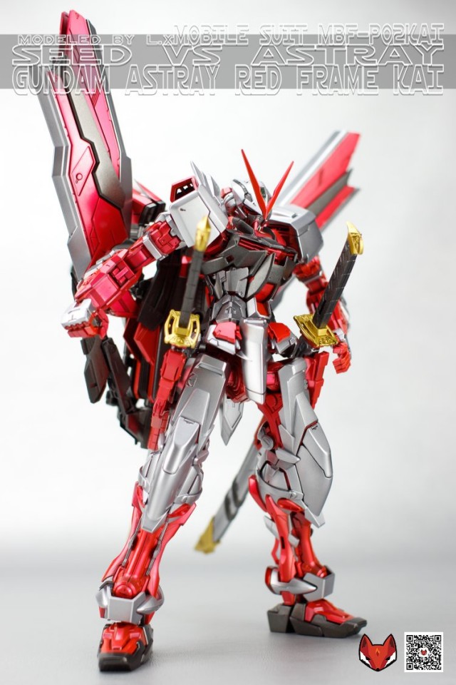 Painted Build: MG 1/100 Gundam Astray Red Frame Kai + Metallic Finish