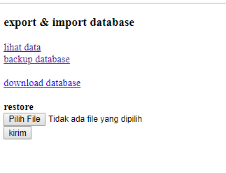 Cara mudah membuat fungsi export database/ backup data dengan PHP