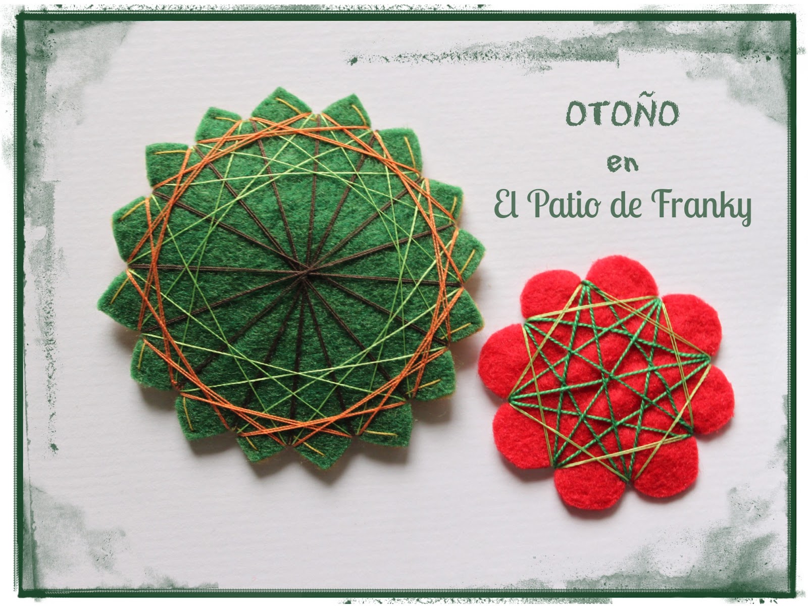 Arte con hilos, broches en fieltro otoñales | El Patio de Franky