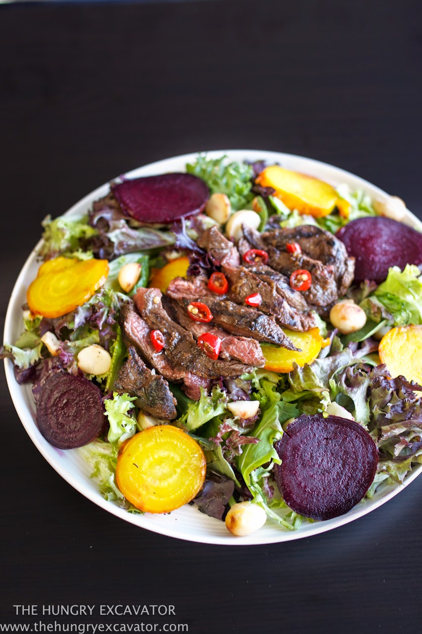 The Hungry Excavator: "Aussie Salad" with Grilled Kangaroo, Roasted ...