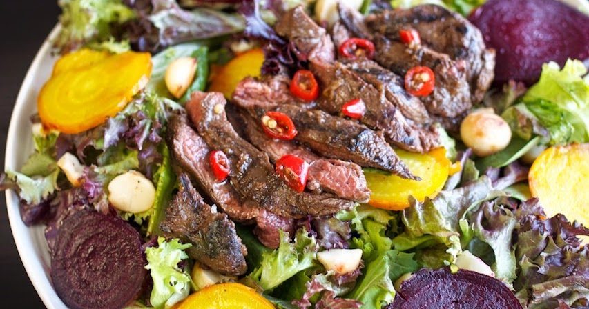 The Hungry Excavator: "Aussie Salad" with Grilled Kangaroo, Roasted ...