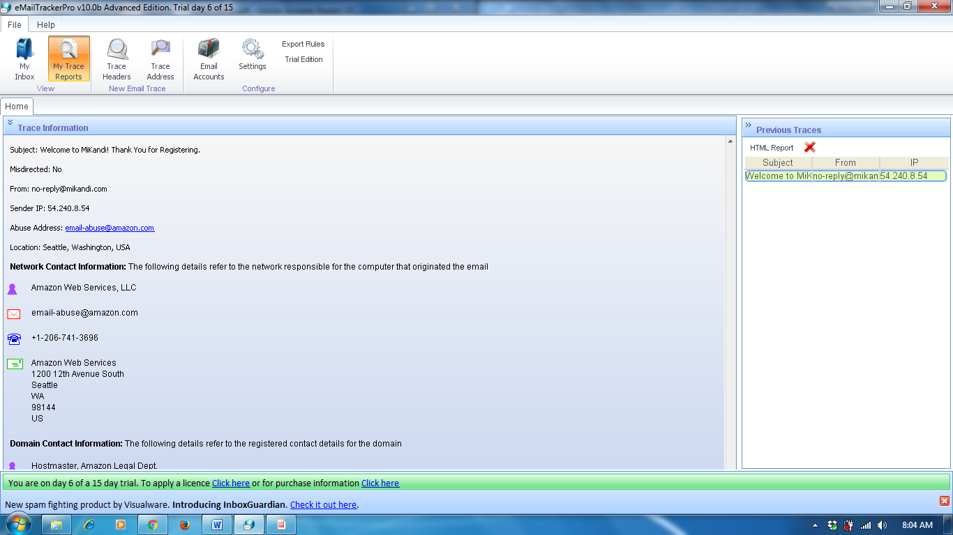 Tutorial Melacak Email Dengan Aplikasi EmailTrackerPro