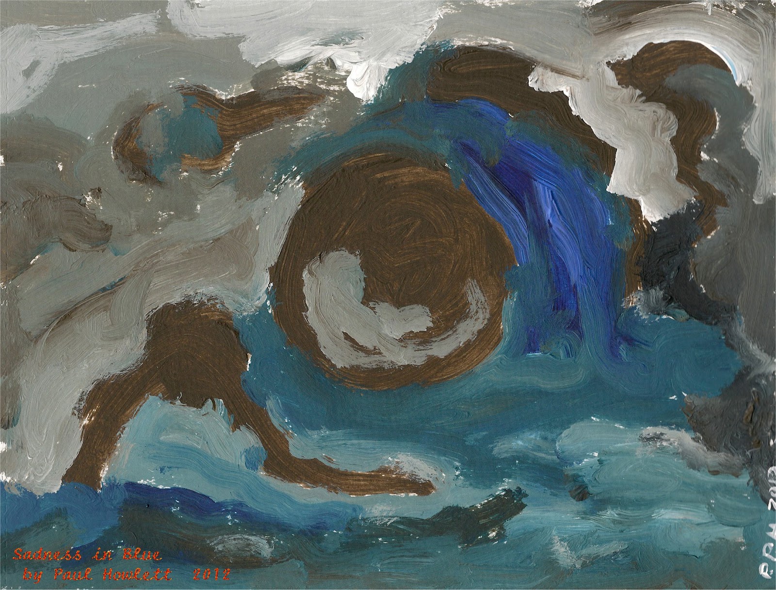 Paul's Pen n Paint: Sadness in Blue - an abstract artwork