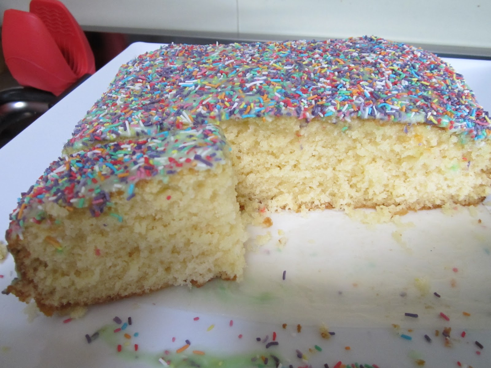 Blessed With Interruptions: Sponge Cake with Sprinkles