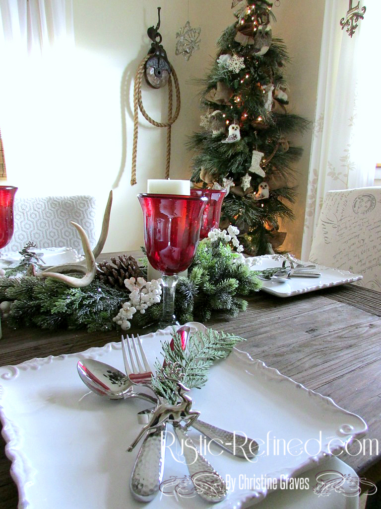Traditional Christmas Tablescape | Rustic & Refined