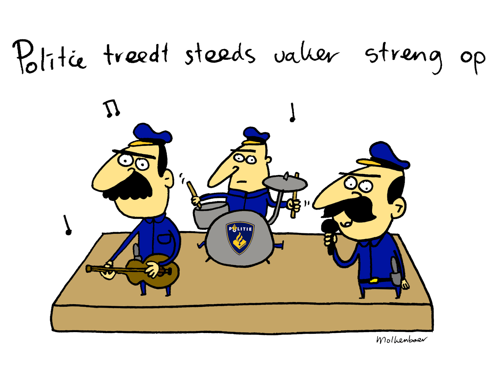 Molkenboer, cartoons en illustraties: Cartoon: Politie