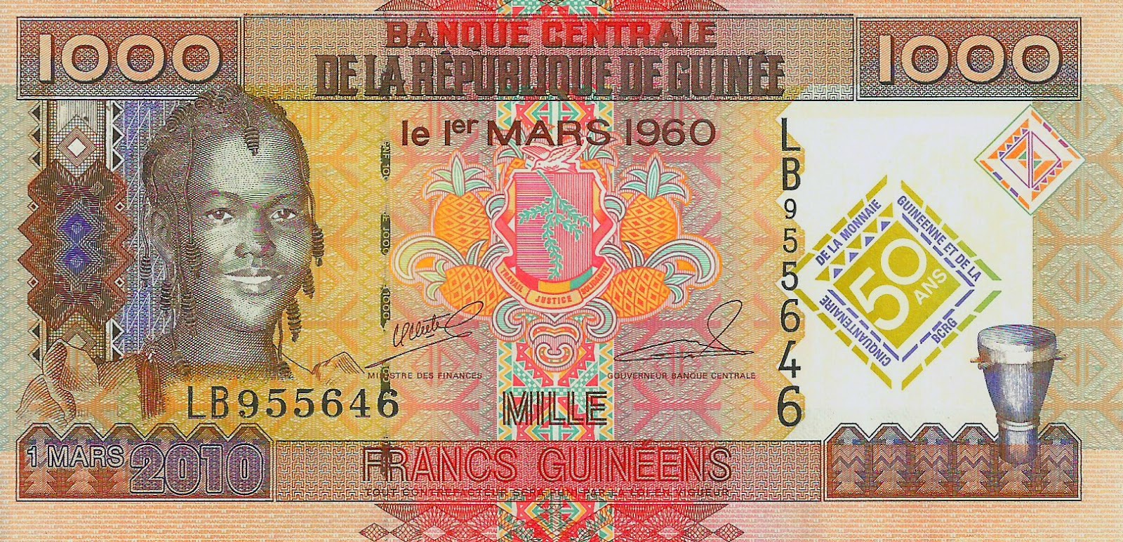 Guinea 1000 Francs | Beauty 'n Special Notes