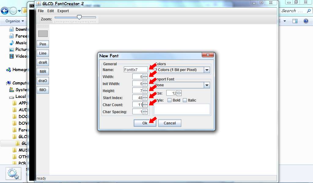 Cara Membuat Font Header DMD Arduino - Fareed Read's Blog