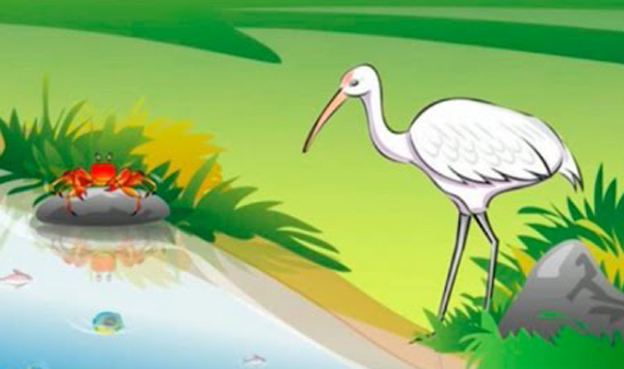 The Crane and the Crab | Kids moral stories