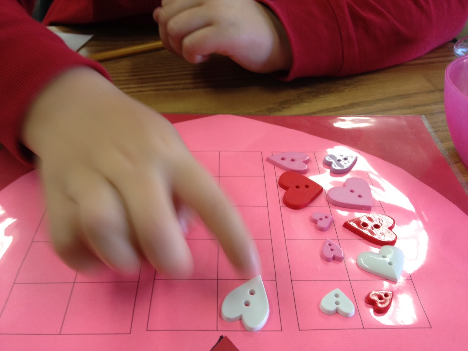 Plastic Heart Number Hunt - Apples & ABC's