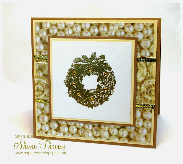 Embossed Gold Wreath card—embracing imperfection | Paperesse