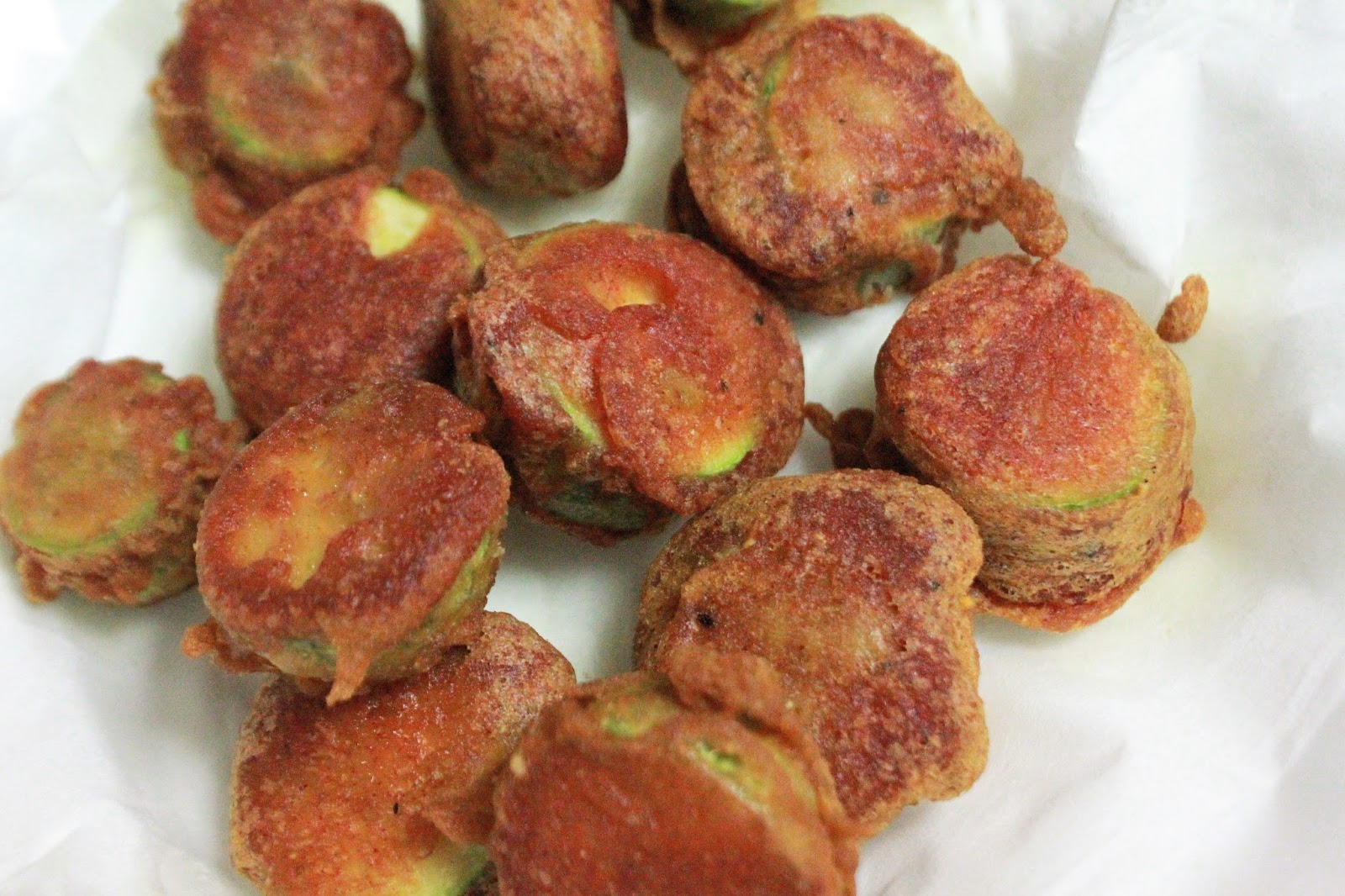 Bethica's Kitchen Flavours: Batter Fried Stuffed Baby Marrow