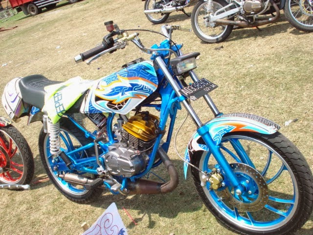 Modifikasi Rx King Air Brush Biru Langit azik