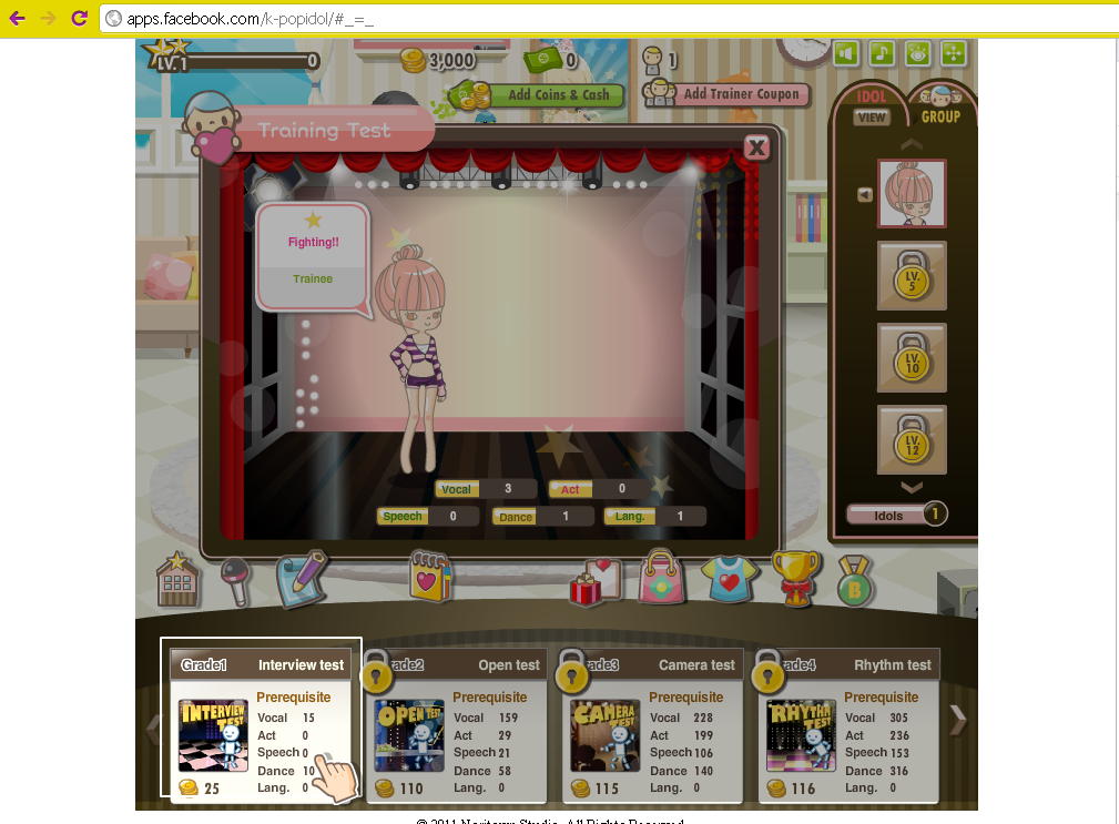 FatinBunny: K-POP IDOL facebook game