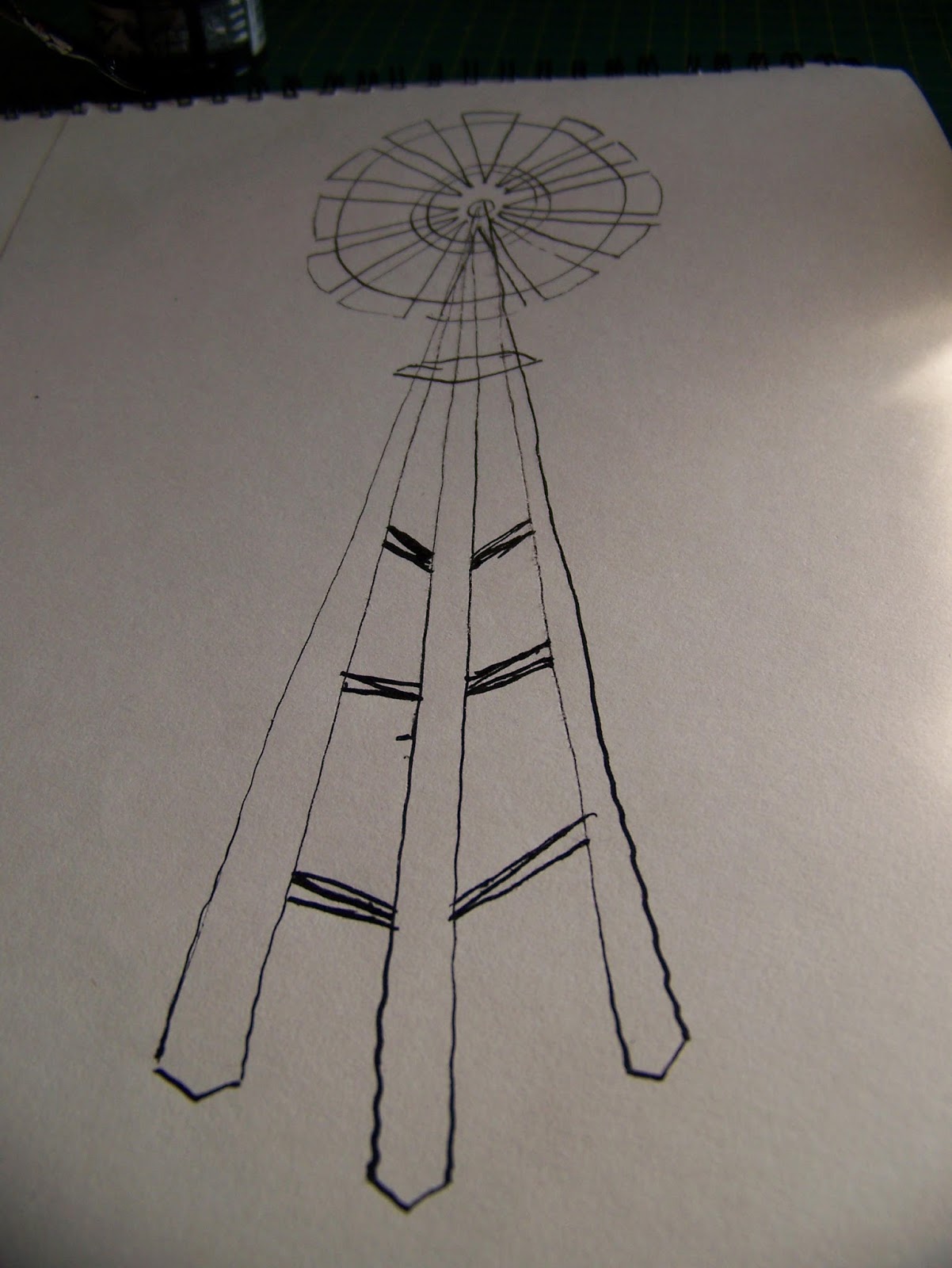 A Pretty Talent Blog: How to draw an uncomplicated wind-pump