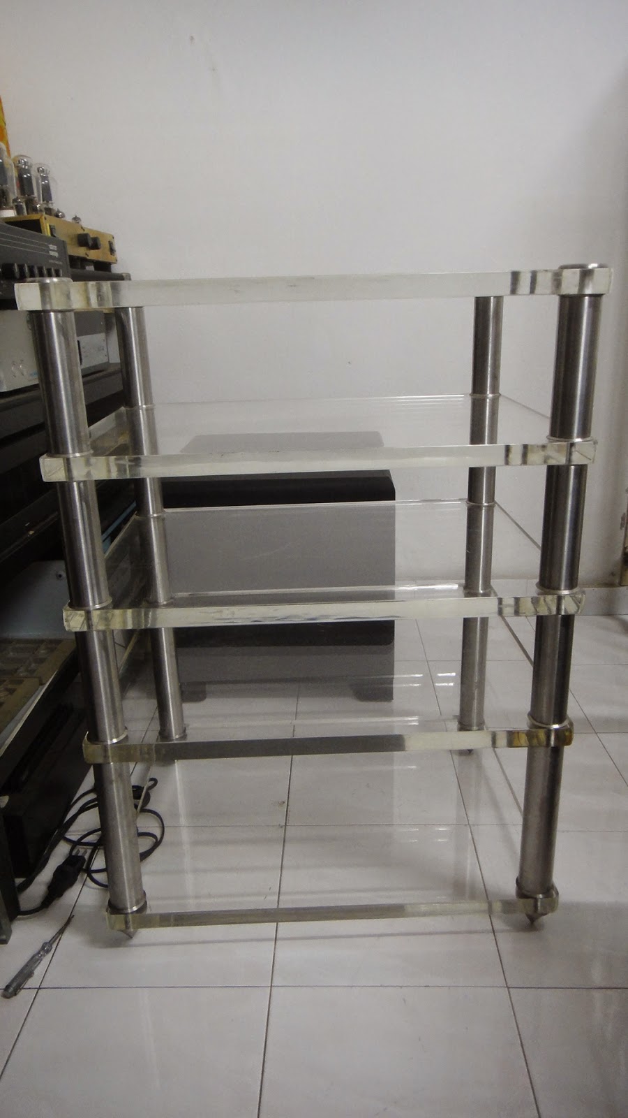 5 Tier Metal frame rack and acrylic plate hifi Rack SOLD