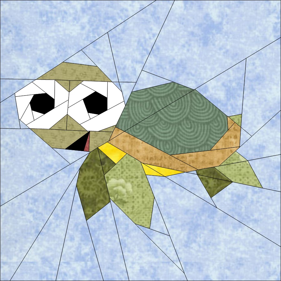 Turtle1.BMP 900×900 pixels | Paper pieced quilt patterns, Turtle quilt ...