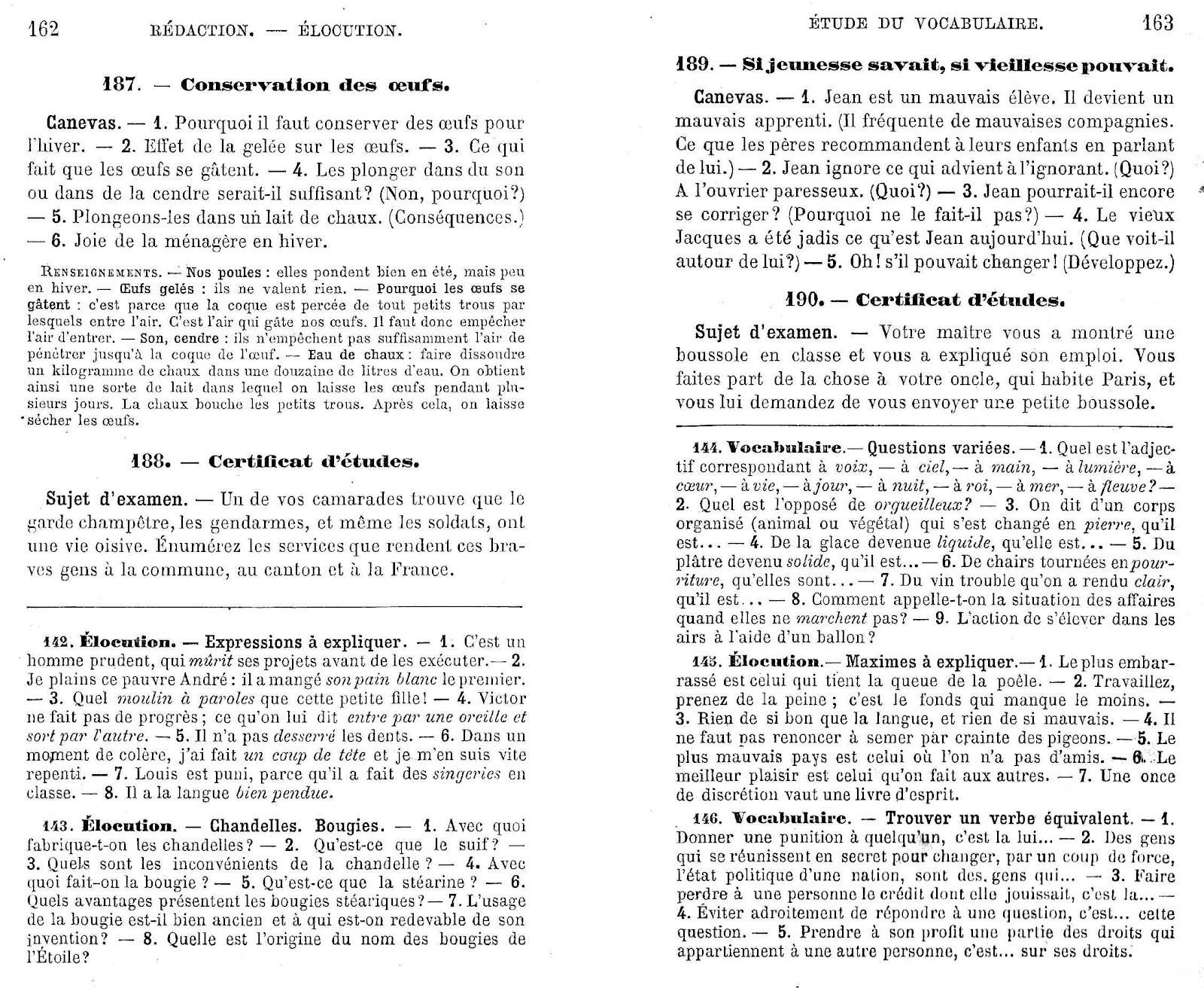 Manuels anciens: Sujets de rédaction pages 146-164 (manuel Carré-Roy de ... Manuels anciens: Sujets de rédaction pages 146-164 (manuel Carré-Roy de ...