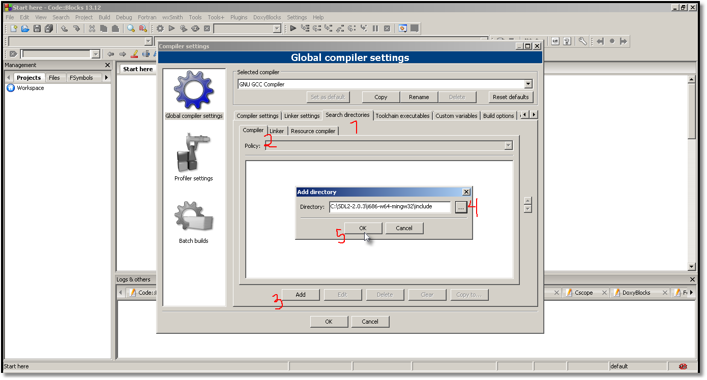 Cathean: Setting up SDL2(Code::Blocks)