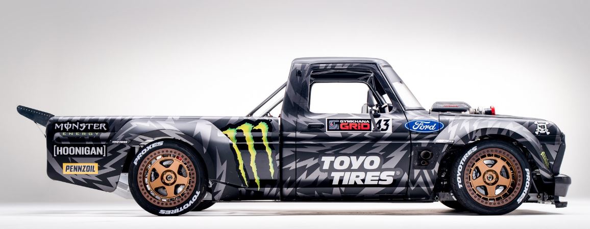 Just A Car Guy: Good news! Ken Block went Hoonigan on a 1977 Ford F150 ...
