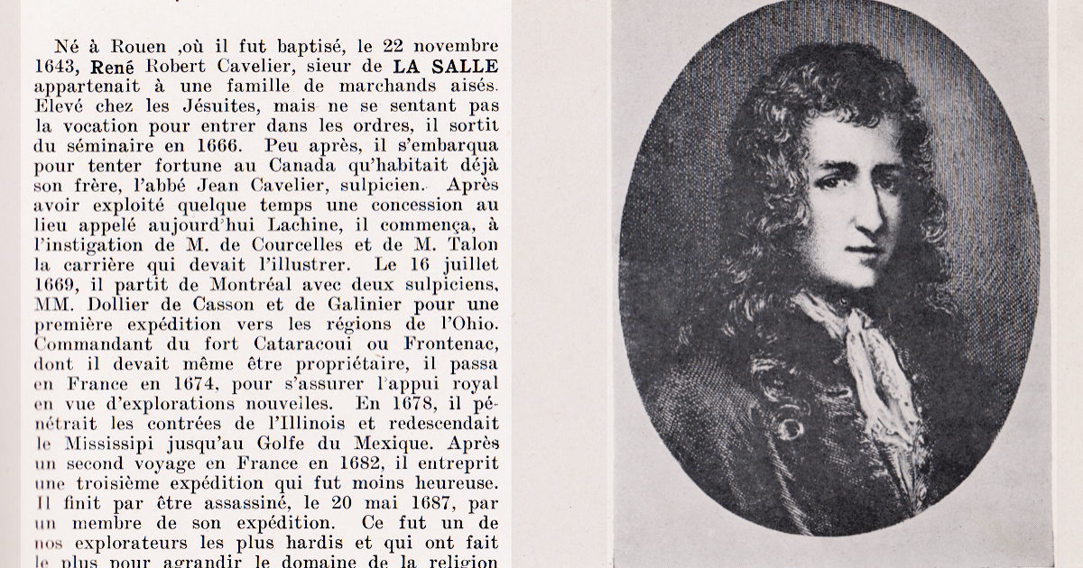 Lachine Peas: Sieur de la Salle, 1643-1687