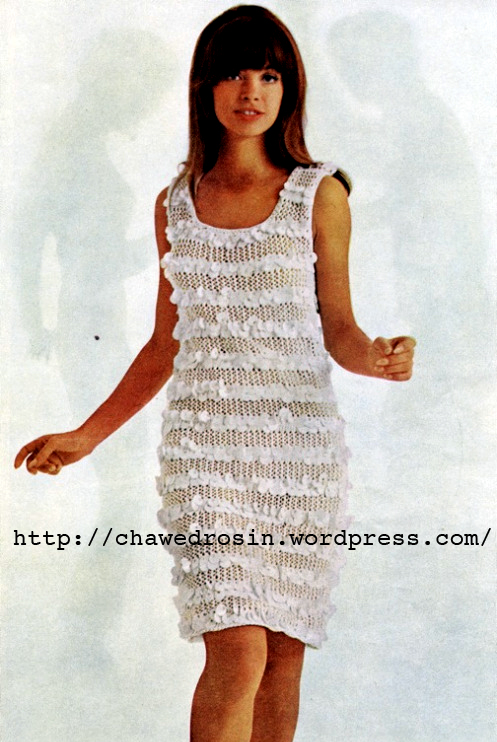 The Vintage Pattern Files: 1960's Knitting - Lace Stripe Spangled Go-Go ...