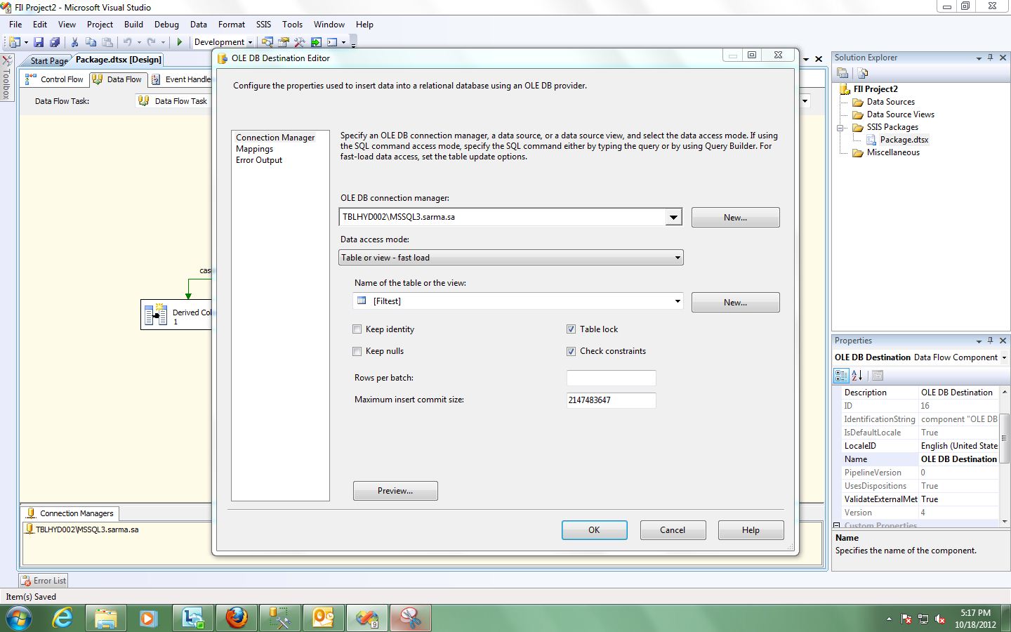 TechInfoBI: SSIS-Conditional Split Transformation ScreenShots