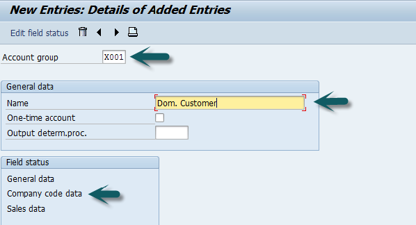 SAP SD - Customer Account Groups