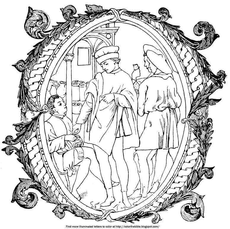 The Unjust Steward Coloring Page Color The Bible