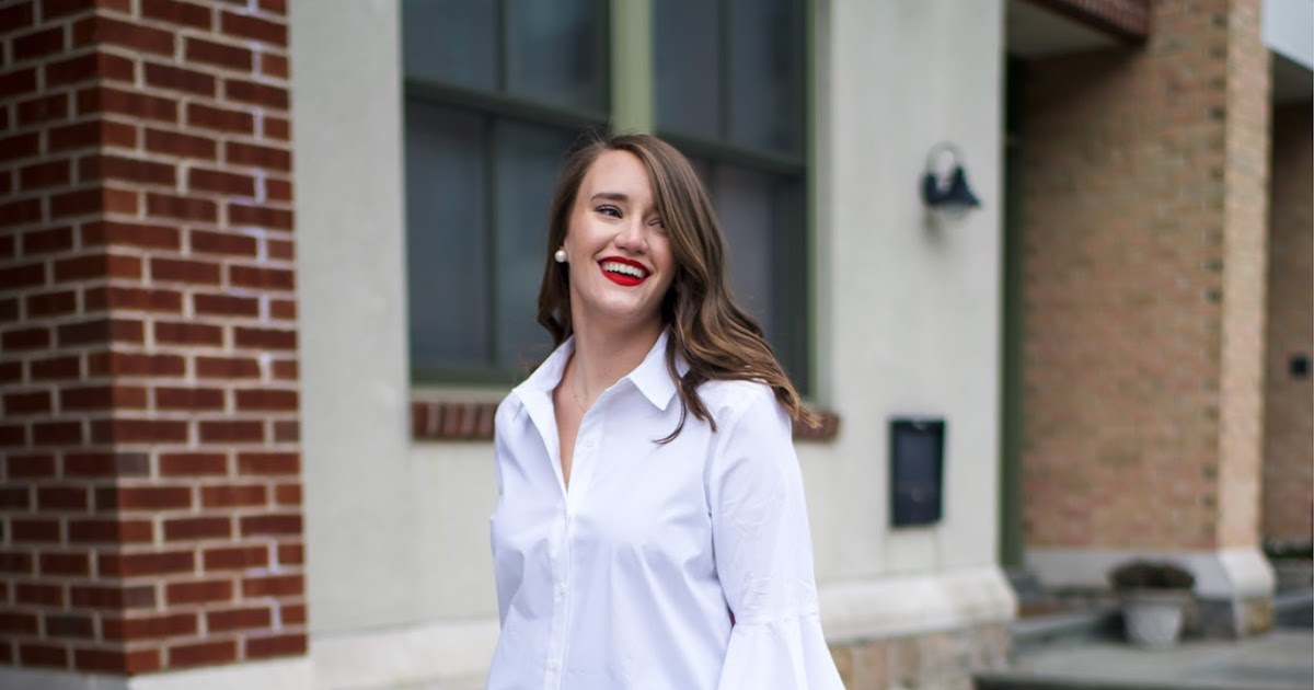 Bell Sleeve Button Up | Connecticut Fashion and Lifestyle Blog ...