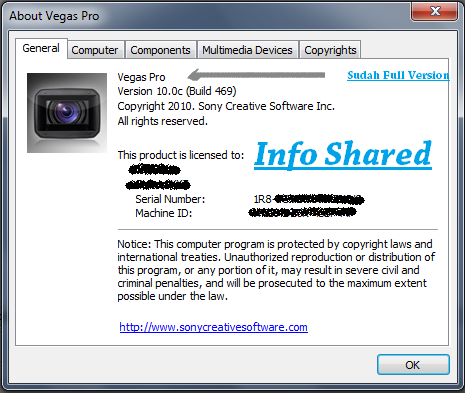 Info Shared: Sony Vegas Pro 10