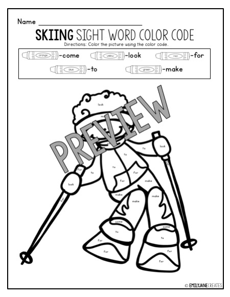 Emily Jane Creates: JANUARY NO PREP KINDERGARTEN PACKET-OVER 100 PAGES!