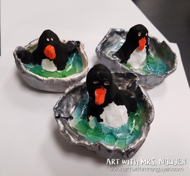Clay Penguins (1st) | Art with Mrs. Nguyen