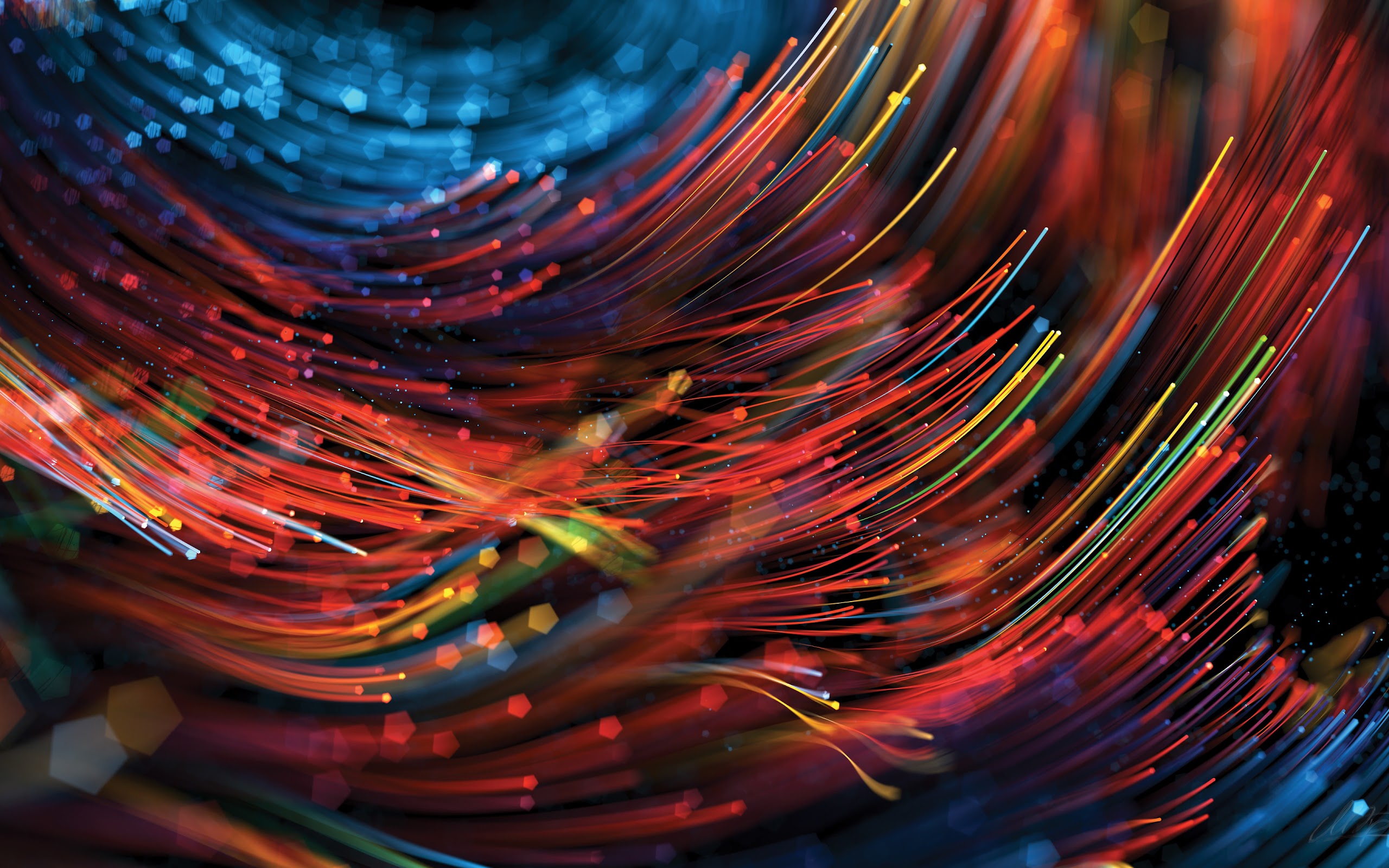 Fiber Optic, Colorful, Background, 4K, 3840x2160, #11 Wallpaper PC Desktop