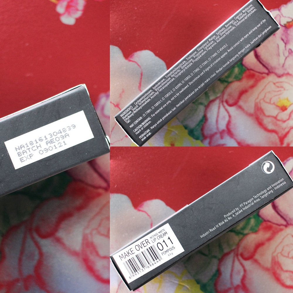 Makeover Intense Matte Lip Cream No. 011 Pompous & No. 006 Cosmopolitan ...