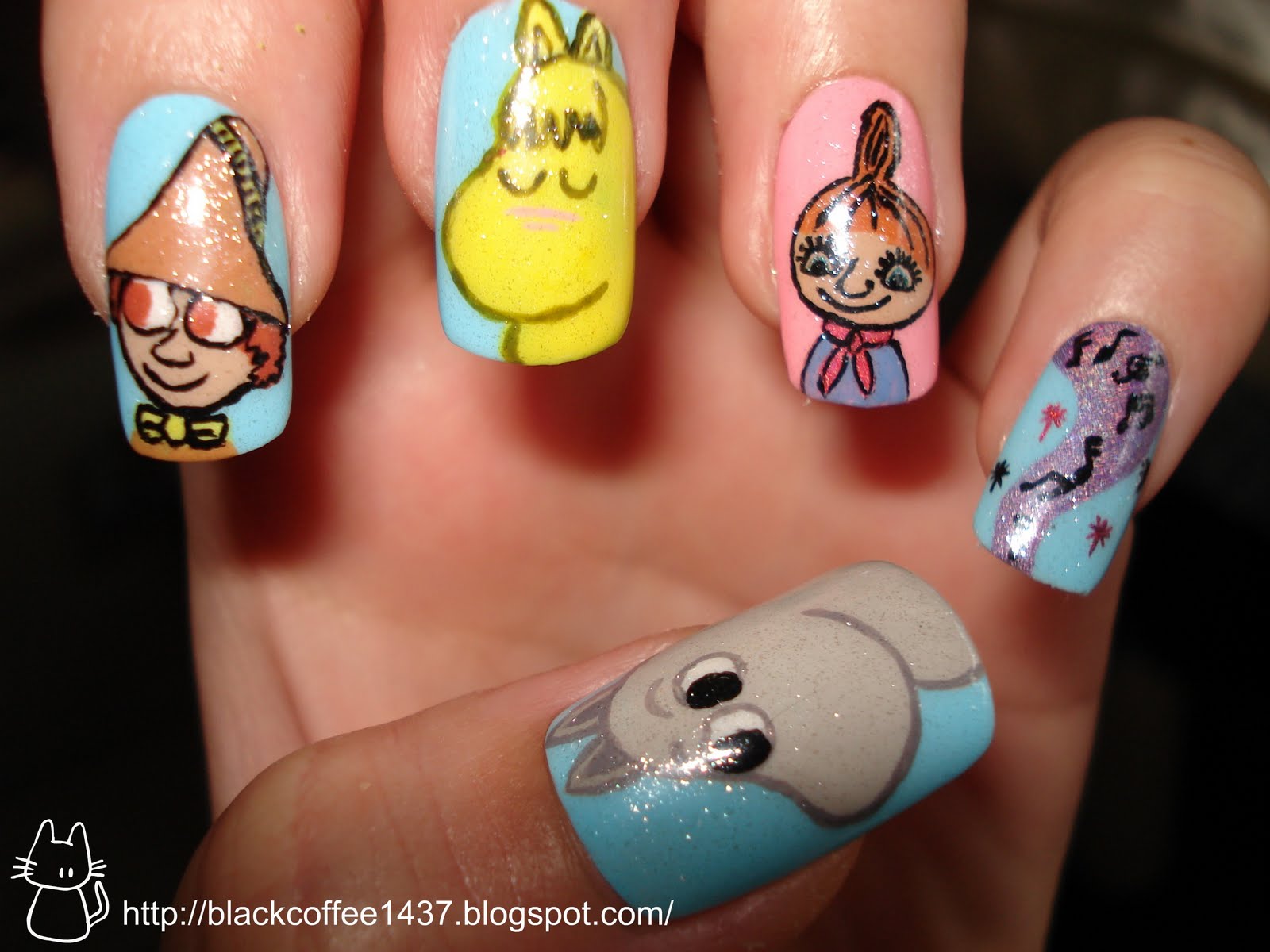 Silence is Loud: Moomin nail art